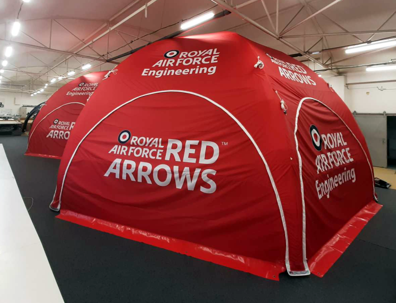 Red Arrows Engineering Support Squadron Tents - AxionUK Event Tents